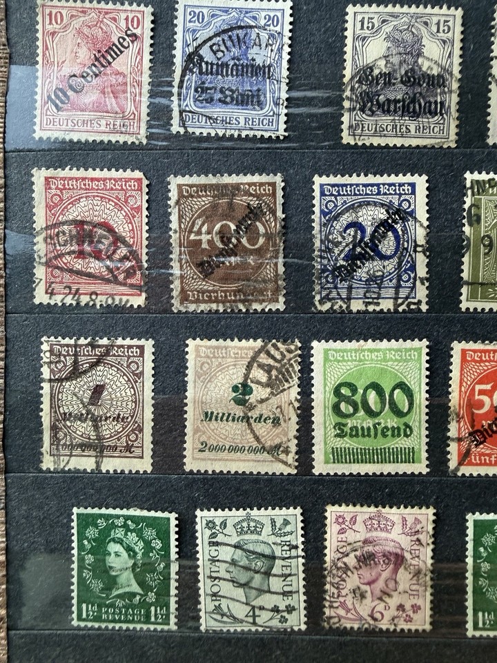Vintage World Stamp Album Germany Reich Poland WWII Era Used Collection ...