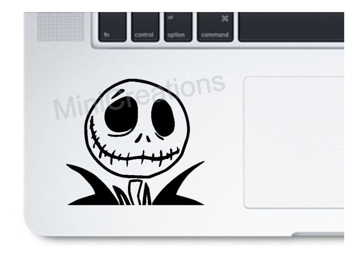 Nightmare Before Christmas Jack and Sally - Vinyl Decal Set Trackpad ...