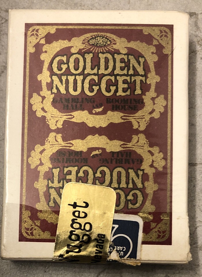 Golden Nugget Las Vegas Casino Red Playing Cards~ Gold Seal Cut Corners ...