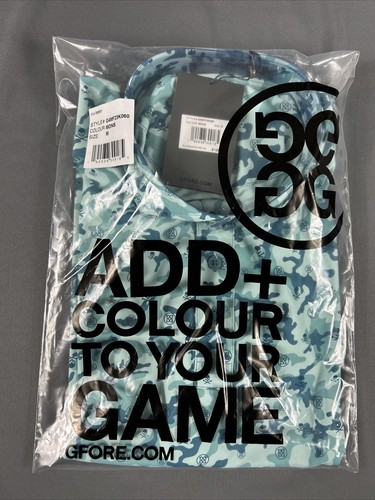 G/Fore G4 Golf Shirt Polo Mapped Icon Camo Tech Print Medium Monsoon ...