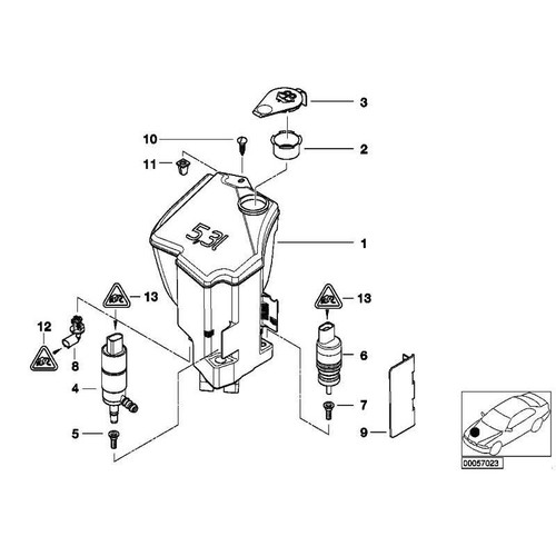 Original BMW 61678374382 - Sieb für Waschpumpe 1er 3er 5er 6er 7er X1 ...