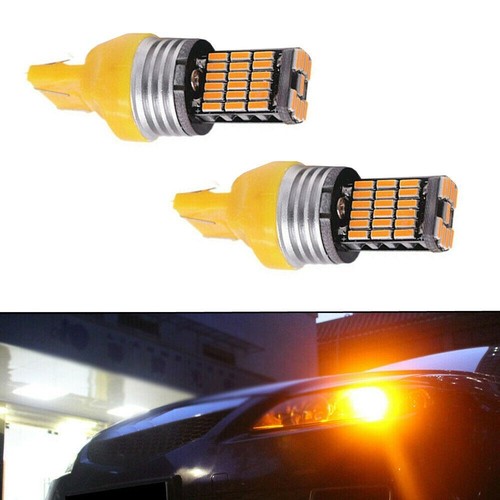 2× Car T20 Led Amber Canbus 7440 Turn Signal Light WY21W Bulb Tail ...