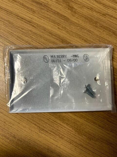 NEW Mulberry #86151 1 Gang White Smooth Metal Blank Wallplate | eBay