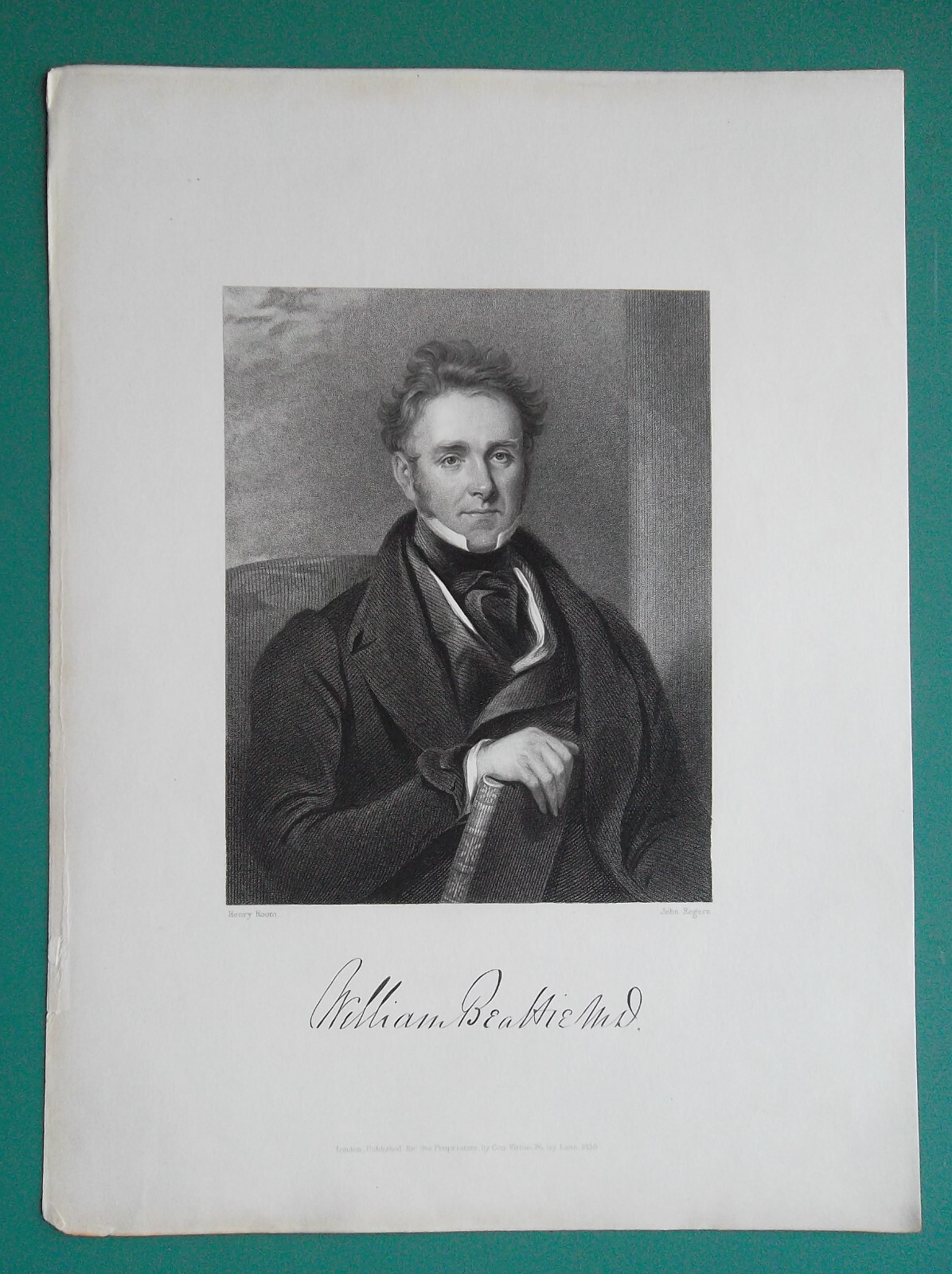 WILLIAM H. BARTLETT Illustrator & Explorer - 1838 Antique Portrait ...