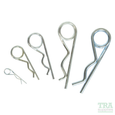 R Clips Securing Clevis Pins Galvanised Retaining Split Cotter Double ...