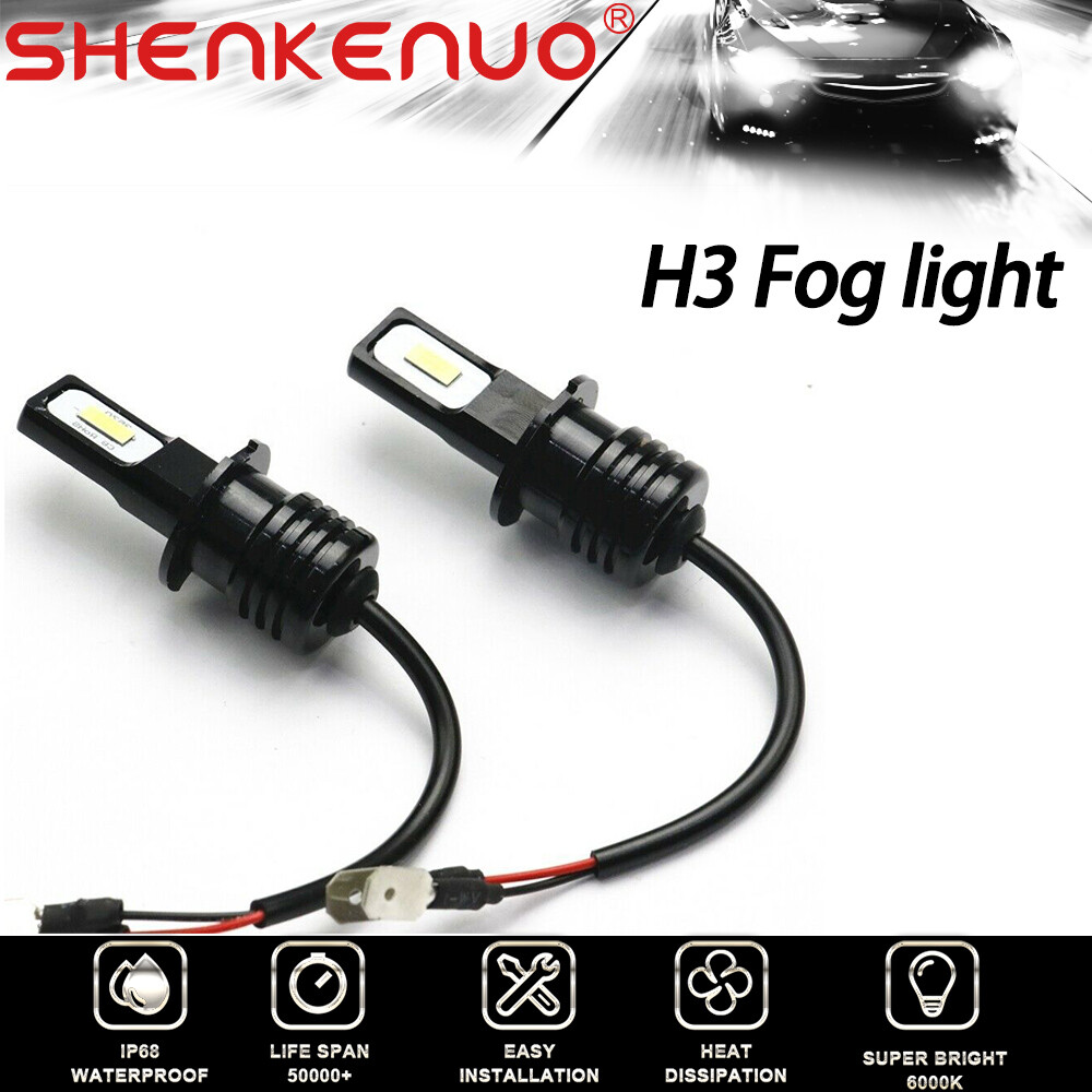 2X H3 LED White 6000K Fog Light Bulbs For 2003-2009 Lexus GX470 LX470 ...