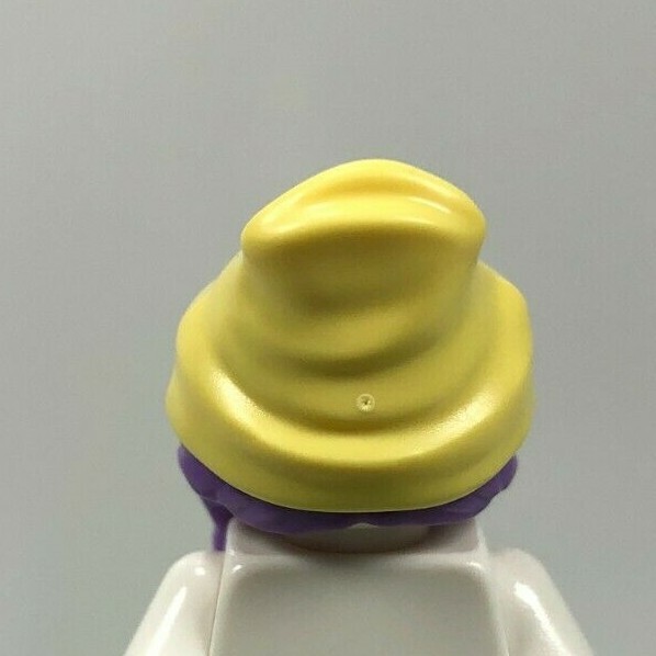 LEGO Female Minifigure Hair & Light Yellow Beanie Hat 2 Braids over ...