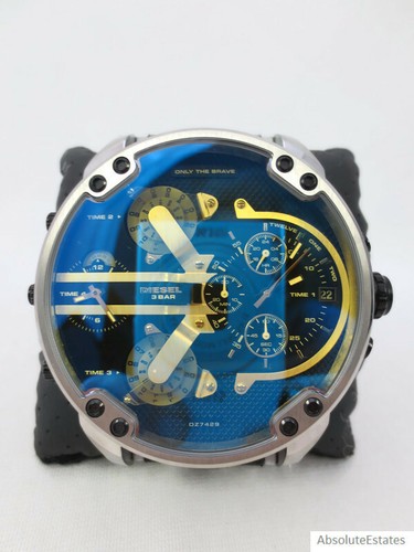 NEW Diesel Mr Daddy 2.0 Black DZ7429 Large Mens Chronograph Watch NIB ...