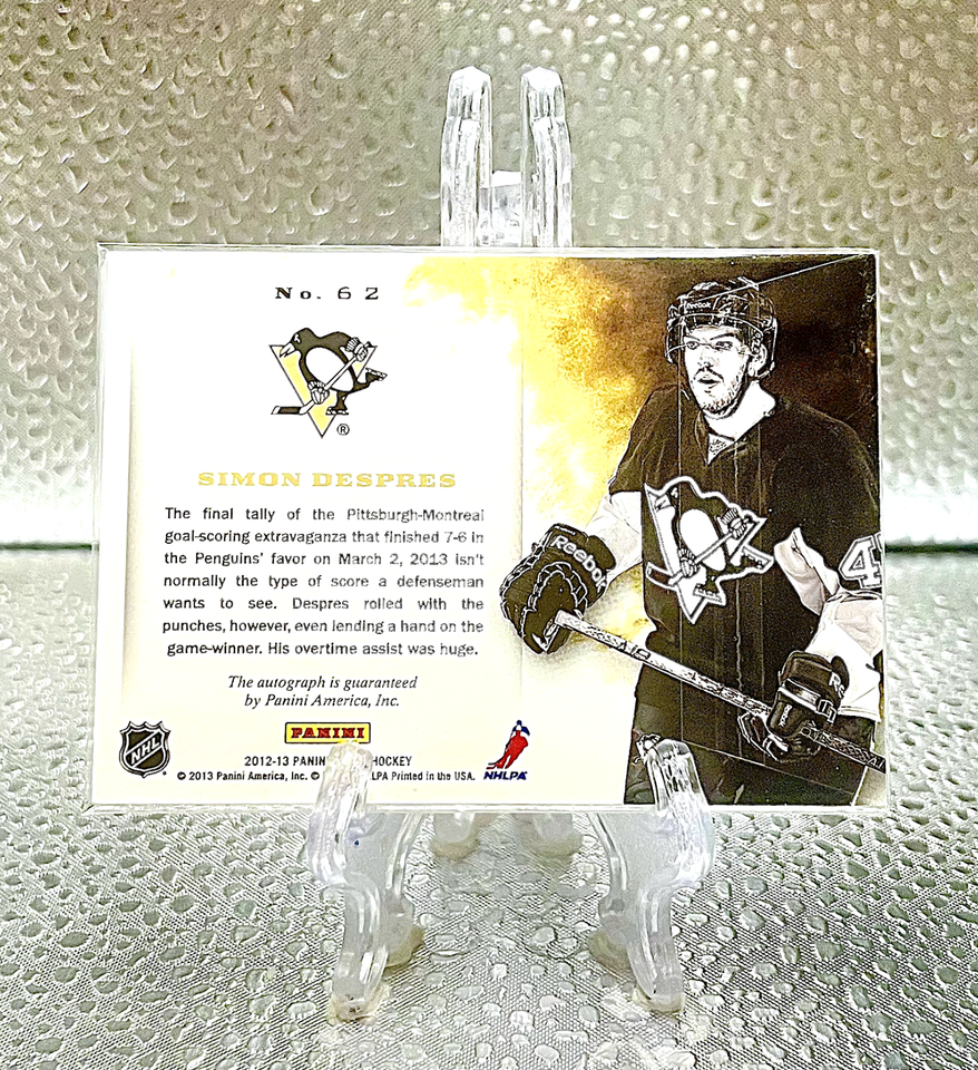 SIMON DESPRES 2012-13 Panini Prime NHL #62 PRIME SIGNATURES /99 ...