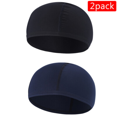 2PCS Skull Cap Moisture Wicking Cooling Helmet Inner Liner Motorcycle ...