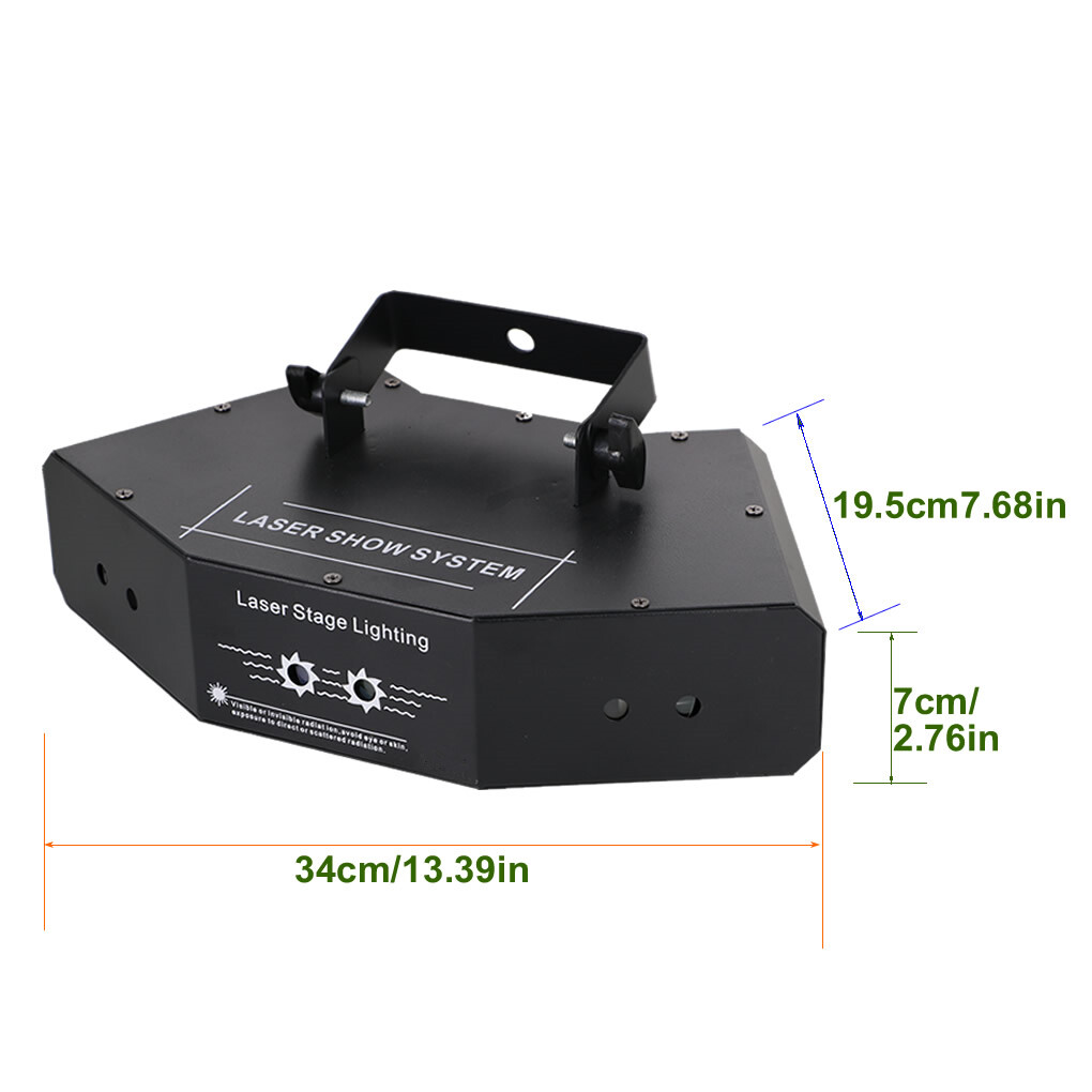 6 Lens RGB Beam Ray Sky Laser Projector Lighting DMX Party DJ Show ...