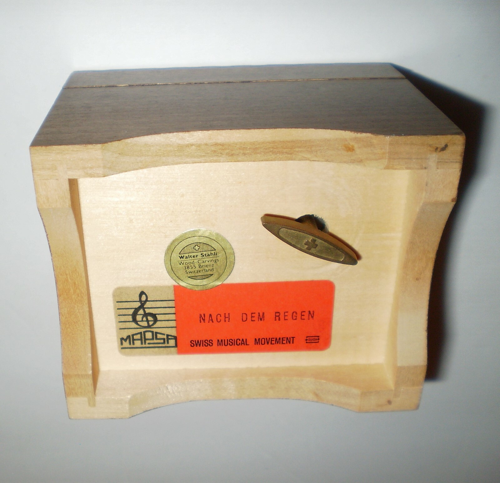 Walter Stahli Swiss Wood-Carving Music Box– “Nach Dem Regen (After the ...