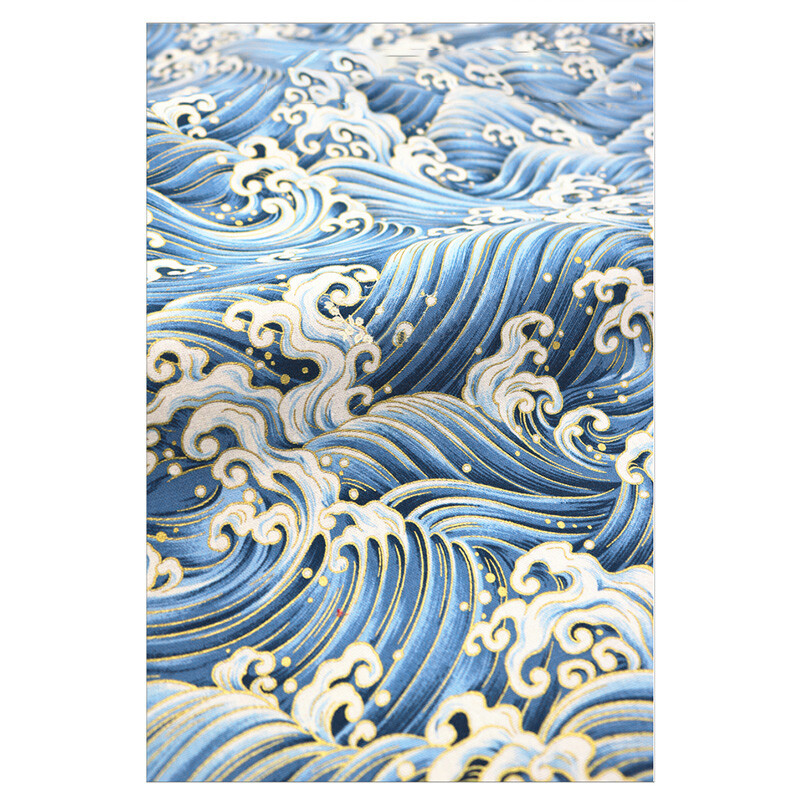 Japanese Wave Fabric Art
