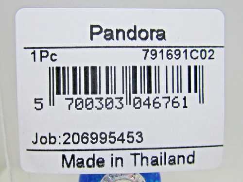Authentic Pandora Jewelry Opalescent Ocean Deep Blue Murano Glass Charm ...