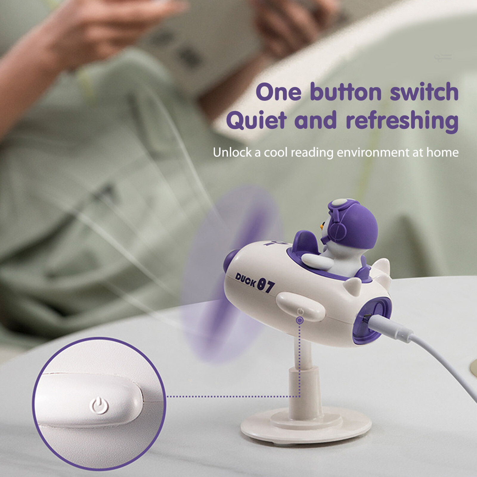 Mini Office Fan Duck Shape Monitor Screen Clip Fan USB Plug-in Mute ...