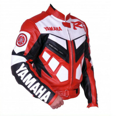 YAMAHA R6 Mens Racing Motorbike Leather Jacket Motorcycle Biker Leather ...