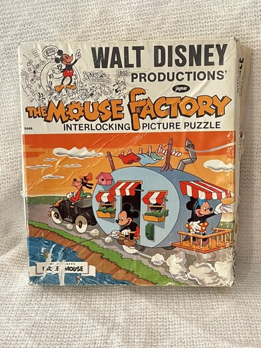 Walt Disney THE MOUSE FACTORY “Mobile Home” Interlocking Picture Puzzle ...