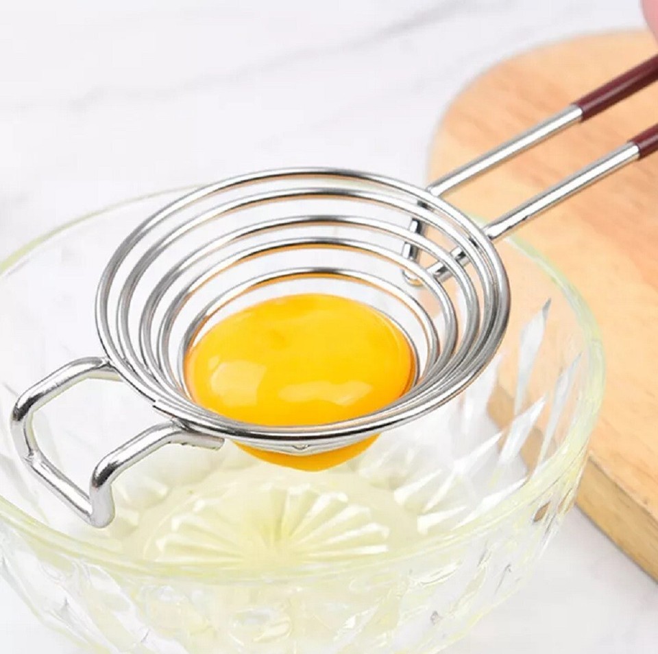 Stainless Steel Egg Separator Yolk White Sifter Filter Tool for Baking ...