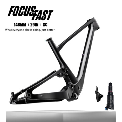 29" Full Suspension Carbon MTB Frame 148mm Integrated Trunnion Shock ...