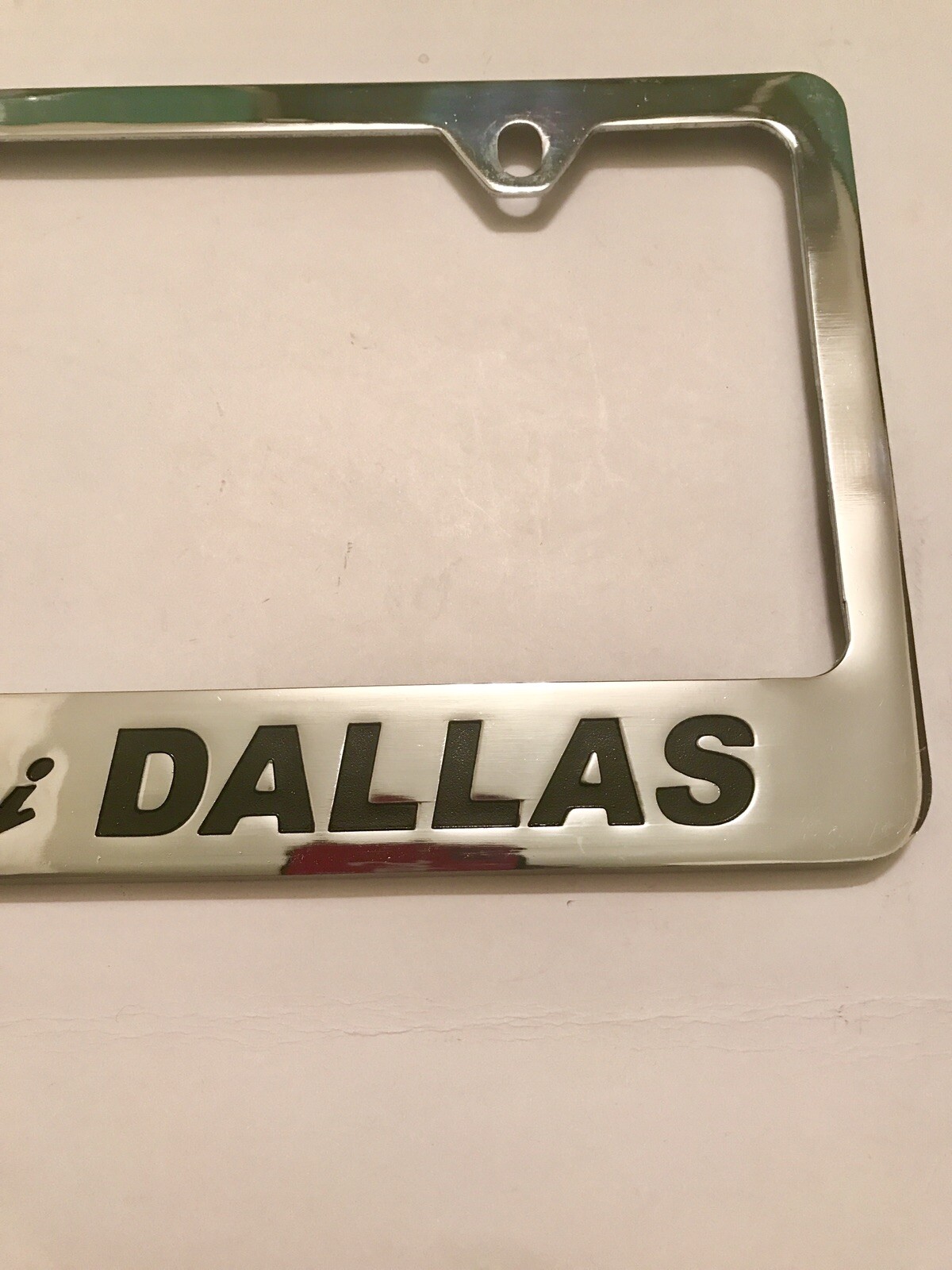 Dallas Lamborghini Car Dealer License Plate Frame- Chrome with Black ...