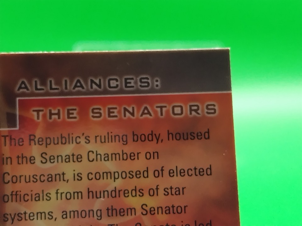 THE SENATOR Star Wars 2005 REVENGE OF THE SITH Movie Card TCG Topps ...