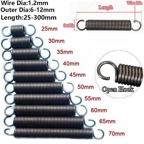 With Hook Extension Tension Spring Wire Dia 1.2mm Springs Steel Various ...