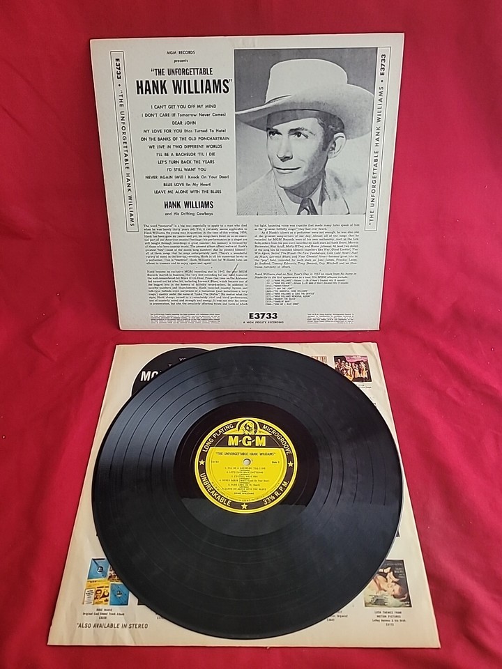 The Unforgettable Hank Williams LP Vinyl Record Album MGM E 3733 | eBay