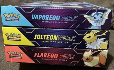 Pokemon Eevee Evolution Vmax Premium Collection Jolteon Vaporeon ...