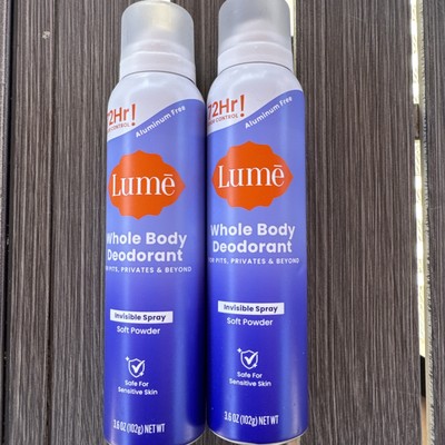 Lume Whole Body Deodorant Spray 3.6oz Each (2 Pack) | eBay