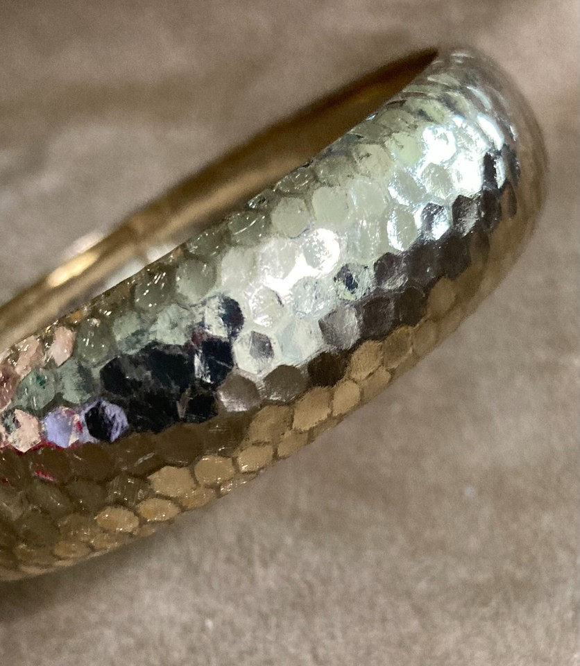 Bangle Bracelet Hammered Gold Tone C182-10 | eBay