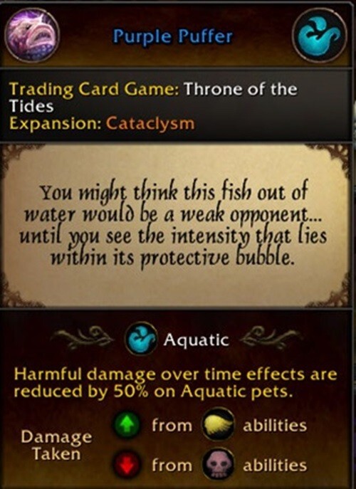 Purple Puffer WoW Battle Pet L25/Rare World of Warcraft | eBay