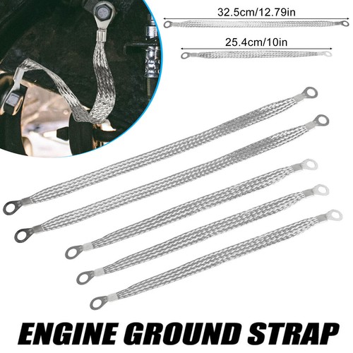 5PCS Universal Tinned Copper Engine Ground Strap Truck/Car Set 3-10 ...