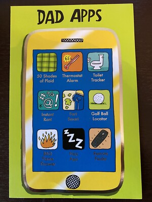 Dad Apps Father's Day card PRICE REDUCED - FREE SHIPPING | eBay