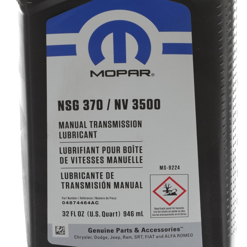 JEEP DODGE CHRYSLER RAM MANUAL TRANS LUBRICANT NSG 370 / NV 3500 MOPAR ...