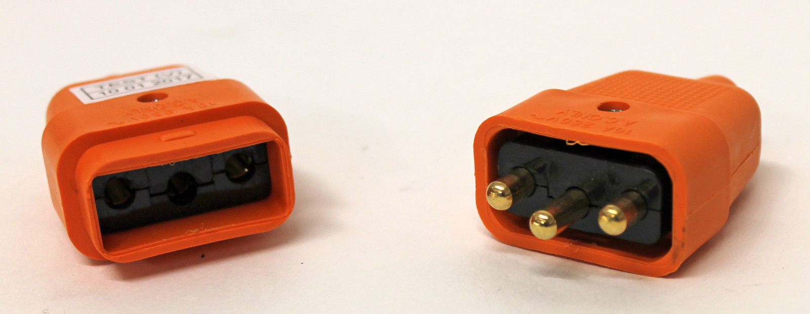 (PACK OF 6) 10 AMP 3 PIN ORANGE CONNECTOR FLEX CONNECTOR 81438 X 6 ...