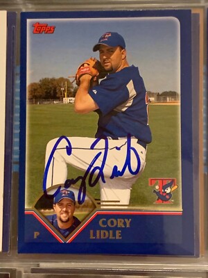 CORY LIDLE AUTOGRAPHED SIGNED 2003 TOPPS CARD BLUE JAYS CARD COA | eBay