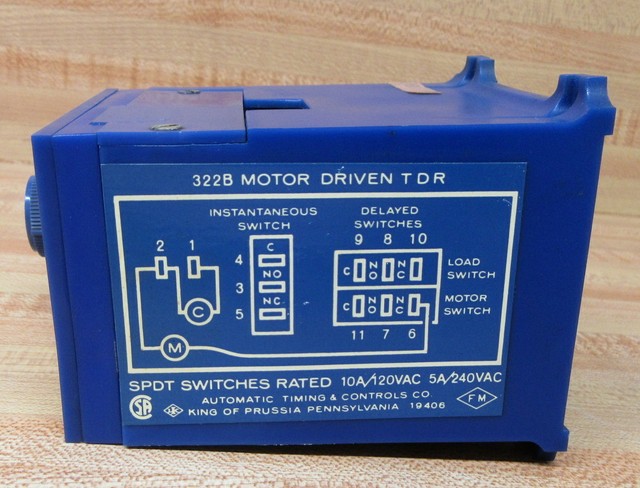GUARANTEED ATC 20-MINUTE ELECTROMECHANICAL MOTOR DRIVEN TIMER 322B-050 ...