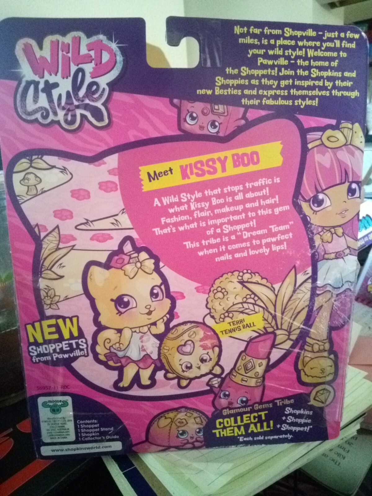 Shopkins Wild Style Kissy Boo Glamour Gems Tribe Terri Tennis Ball ...