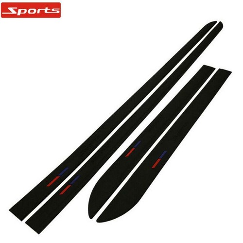4Pcs Universal Rubber Car Side Skirt Door Line Body Moulding Trim Cover ...