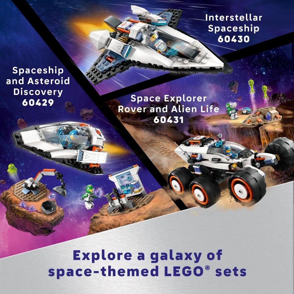 LEGO City Space Explorer Rover and Alien Life Toy, Space Gift for Boys ...