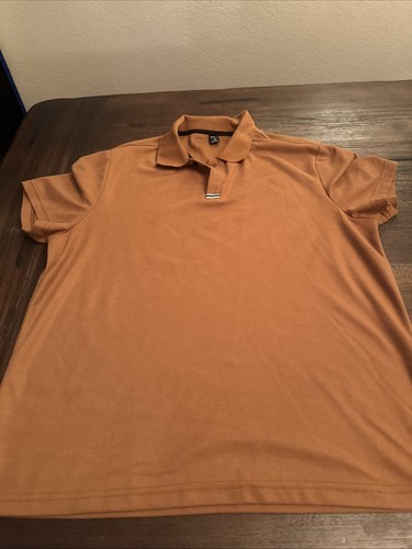 SheIn Polo Shirt Men’s Size XL Brown Button Up Short Sleeve | eBay