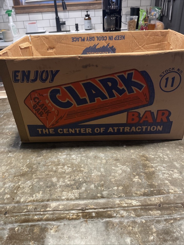 Vintage Clark Candy Bar Box Stock No 11 Pittsburgh Kansas | eBay