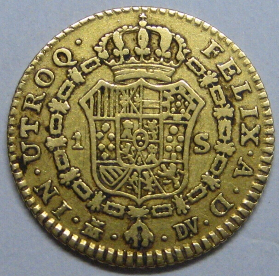 1787 MADRID 1 ESCUDO CHARLES III GOLD SPAIN DOUBLOON SPANISH COLONIAL ...