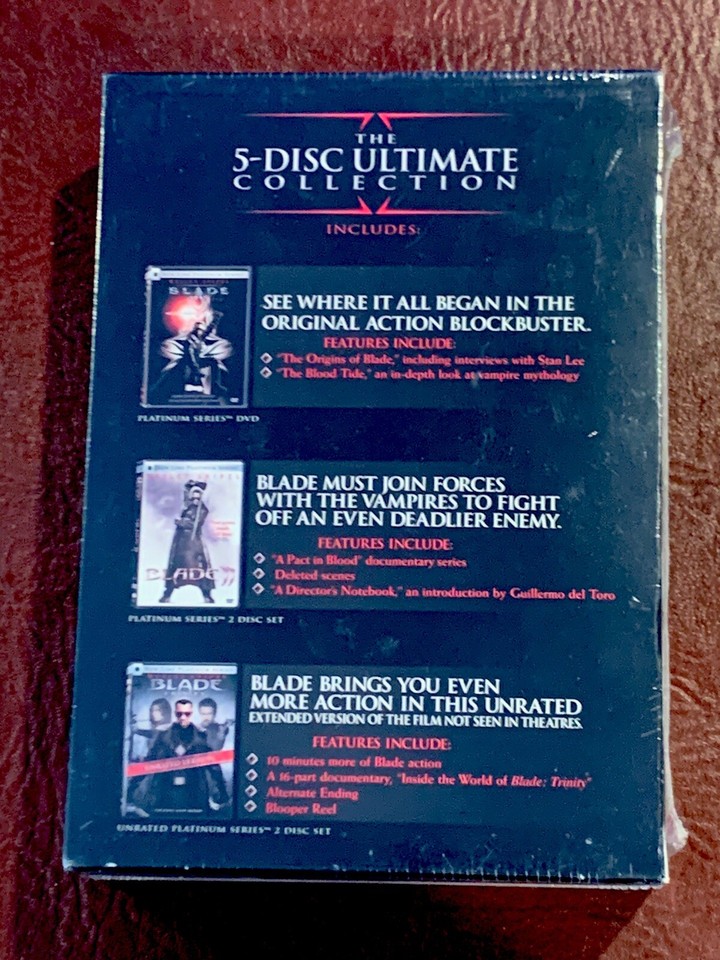 Blade Trilogy DVD Box Set 1, 2, 3 Wesley Snipes Ryan Reynolds Brand New ...