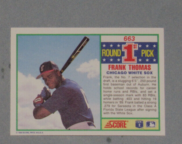 1990 Score Frank Thomas Rookie Card #663 | eBay