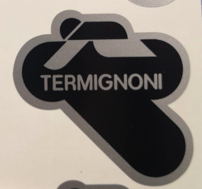 Autocollant Stickers TERMIGNONI Résistant À La Chaleur 9 Cm DX NOIR ...