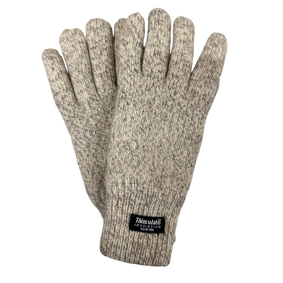 Thinsulate Shetland Ragg Wool Gloves Winter Ski Thermal Snow - Oatmeal ...