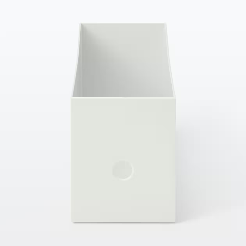 MUJI PP File Box 1/2 Standard White Gray W10xD32xH12cm Stackable ...