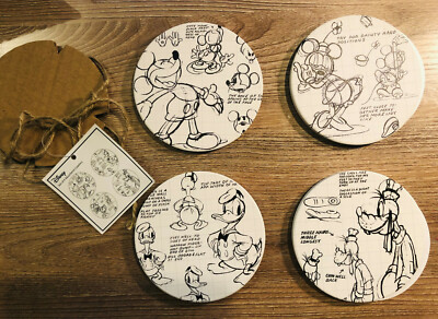 Disney Sketchbook Mickey, Minnie Mouse Donald & Goofy Ceramic Drink ...