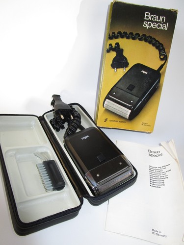 Vintage 1974 BRAUN Special Synchron System Electric Shaver Model 5 260 ...